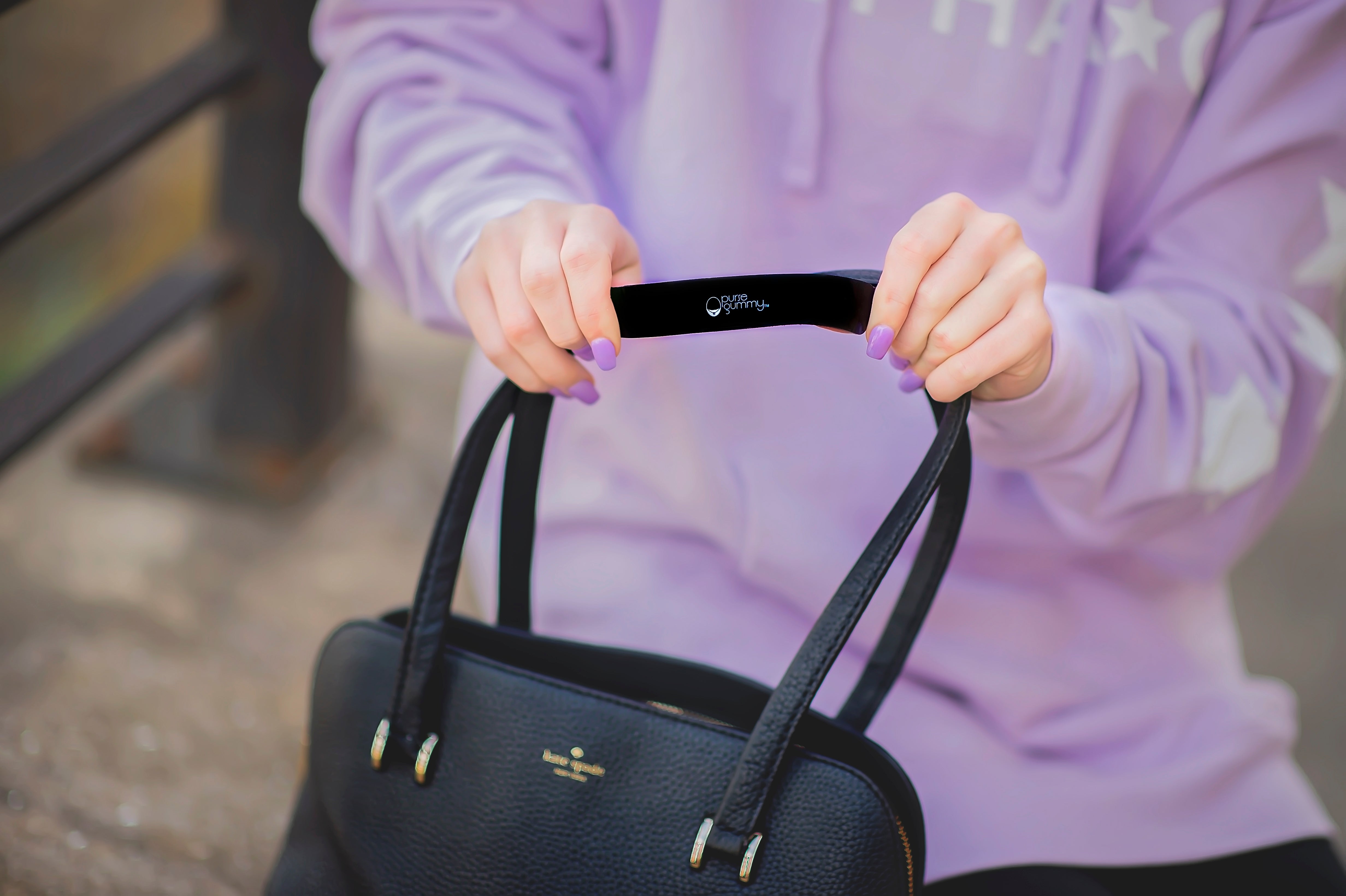 Purse Gummy® Keep Your straps secure on your shoulder. Problem Solved!